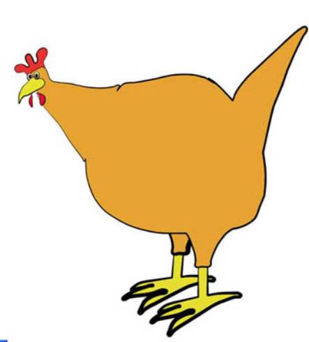 Simple Chicken Cartoon in Expression 3